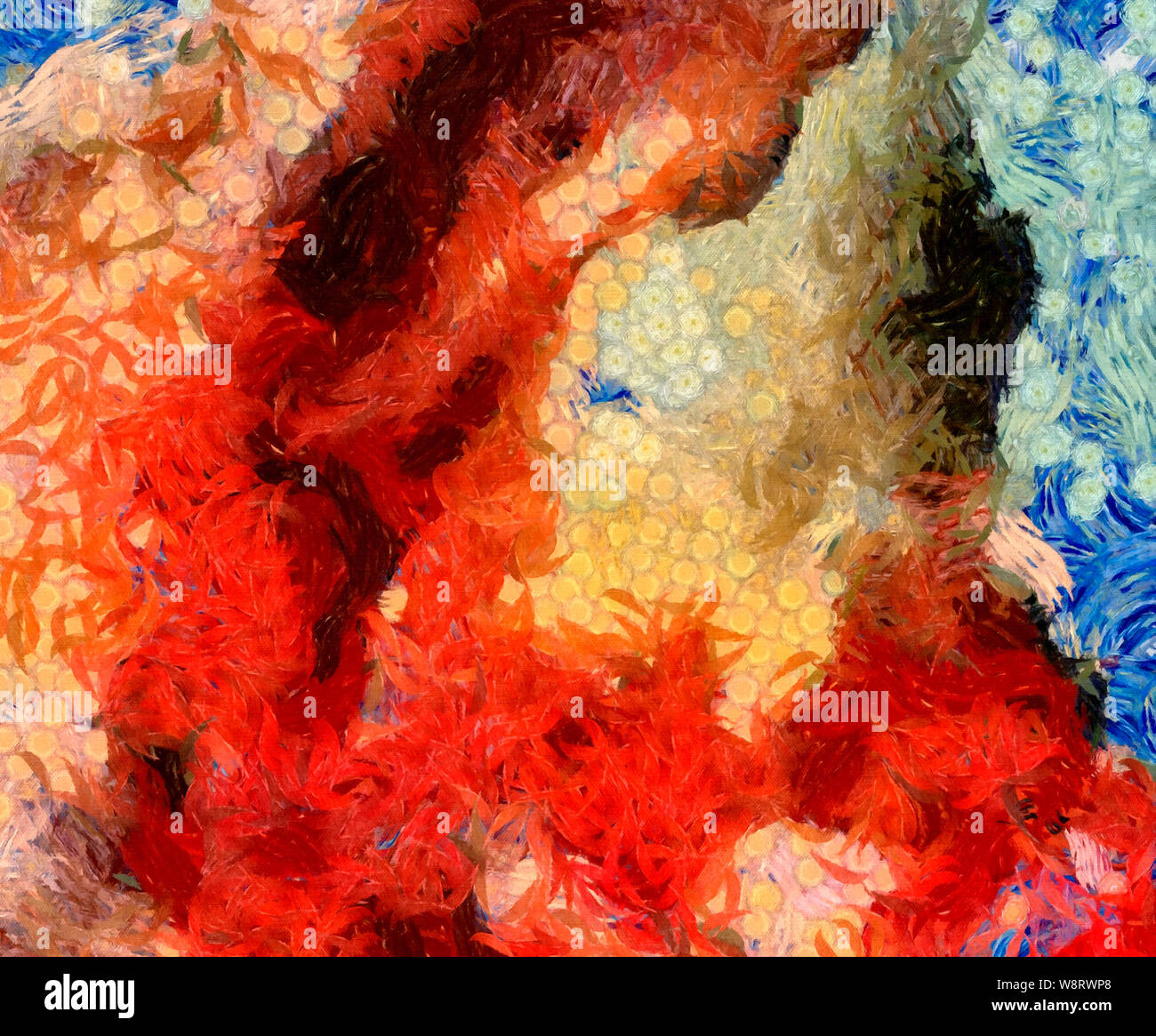 Abstract texture background. Digital painting in Vincent Van Gogh style ...