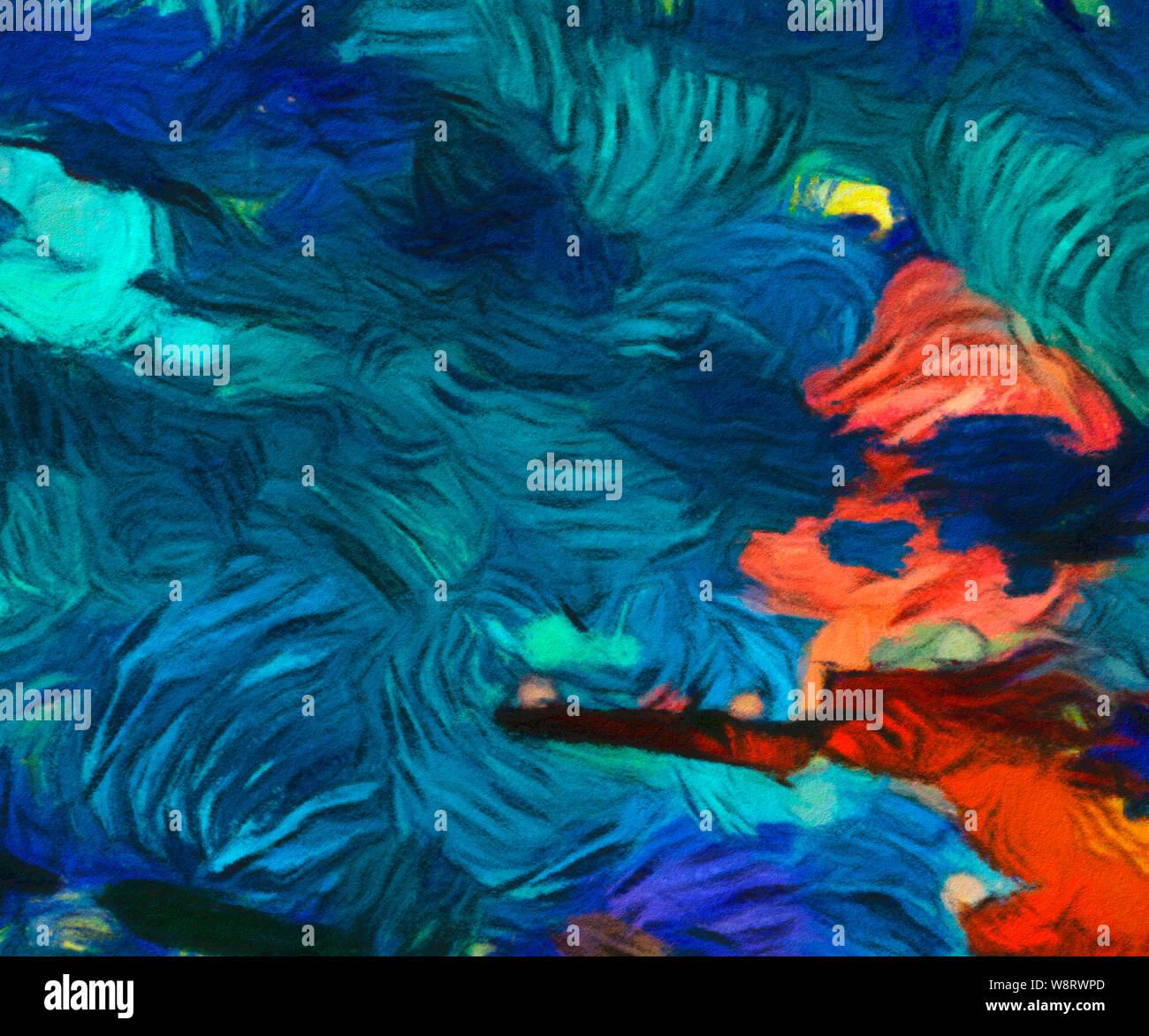 Abstract texture background. Digital painting in Vincent Van Gogh style ...