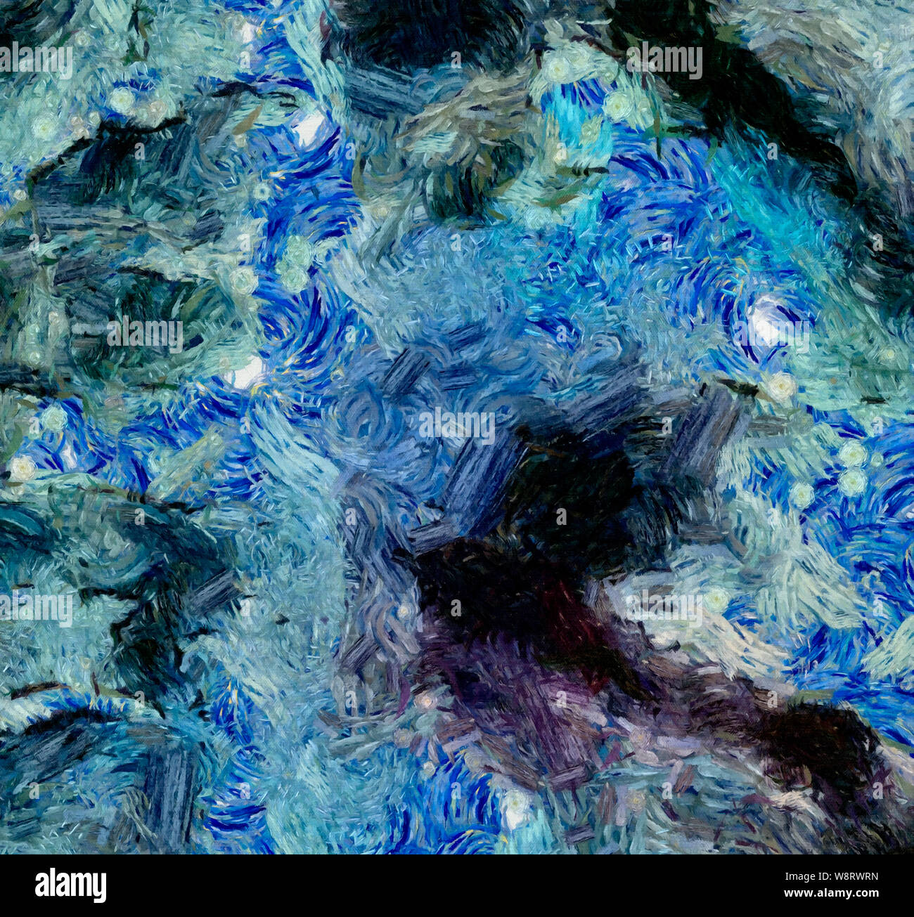 Abstract texture background. Digital painting in Vincent Van Gogh style ...