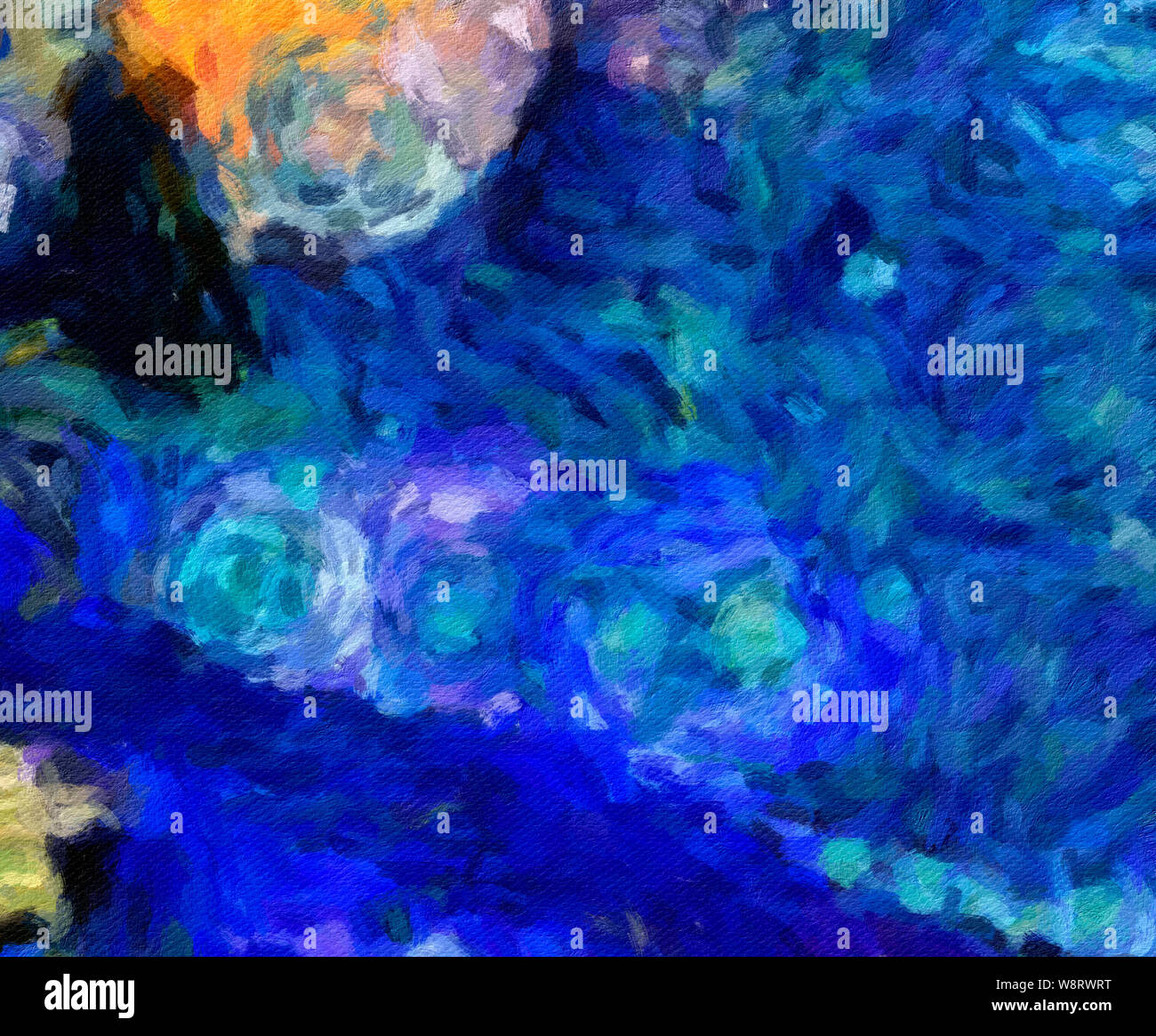 Abstract texture background. Digital painting in Vincent Van Gogh style ...