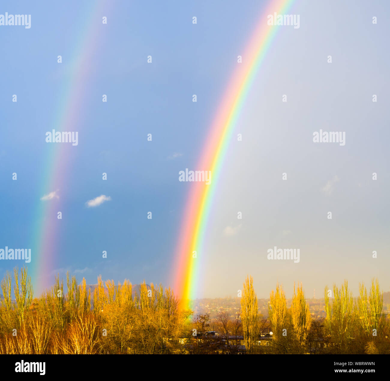 Rainbow spectrum weather rain rainy day storm storm cloud hi-res stock ...