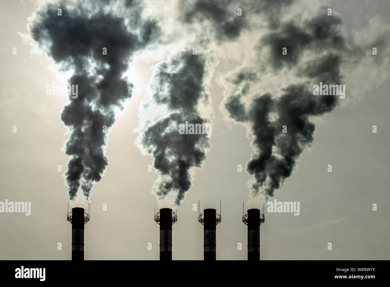 Emission of toxic fumes from the pipes into the atmosphere. Air ...