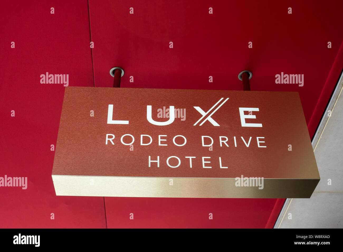 BEVERLY HILLS, CA/USA - MAY 10, 2015: Luxe Rodeo Drive Hotel. It is the ...
