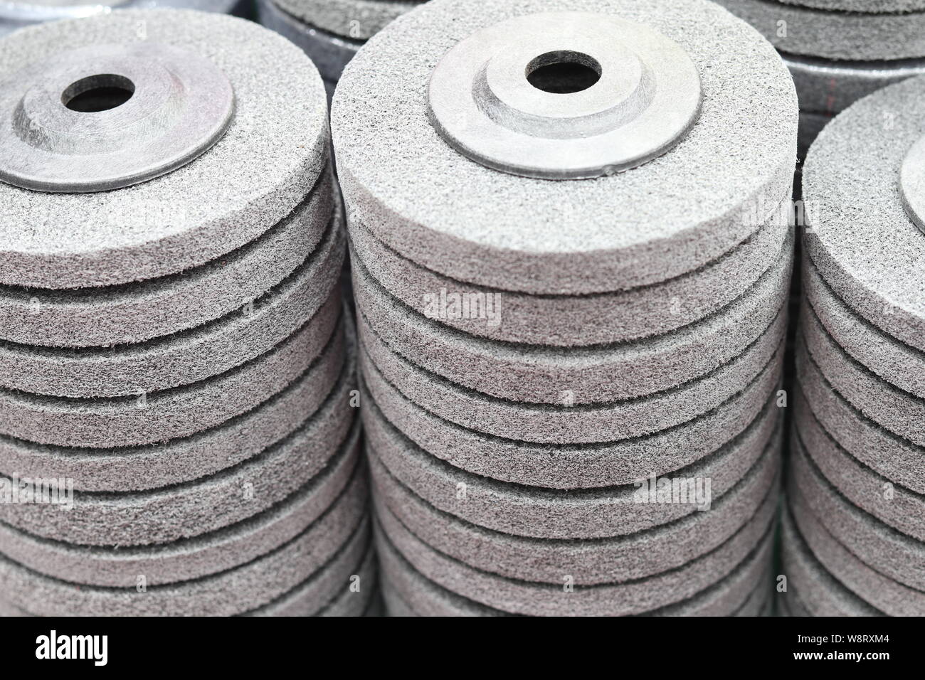 the industrial scouring wheel pad ; for surface treatment Stock Photo ...