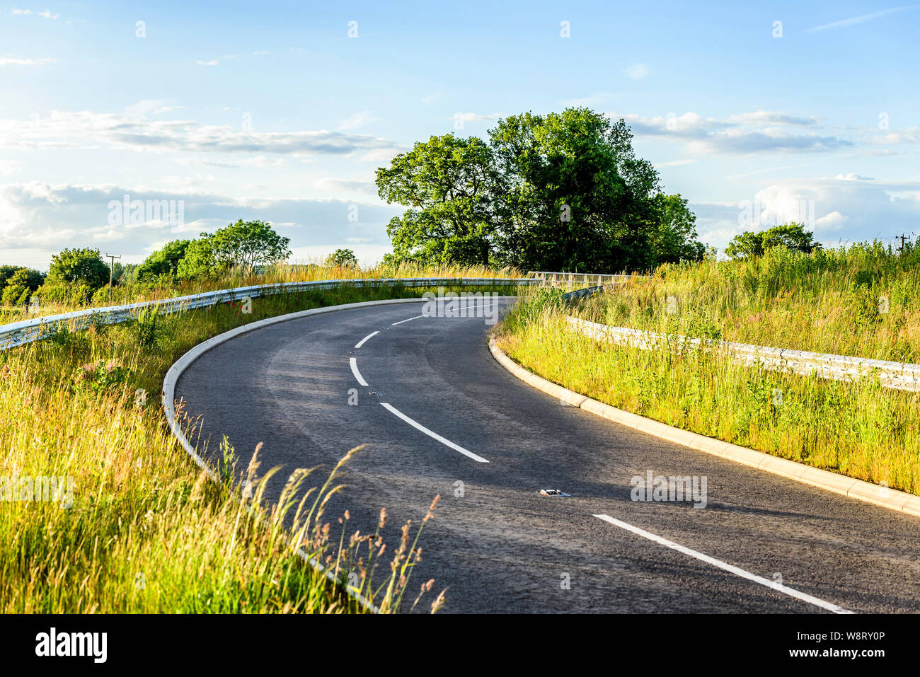 uk motorway road overhead view at daylight Stock Photo - Alamy