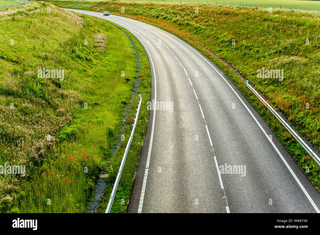 Overhead view countryside road network hi-res stock photography and ...