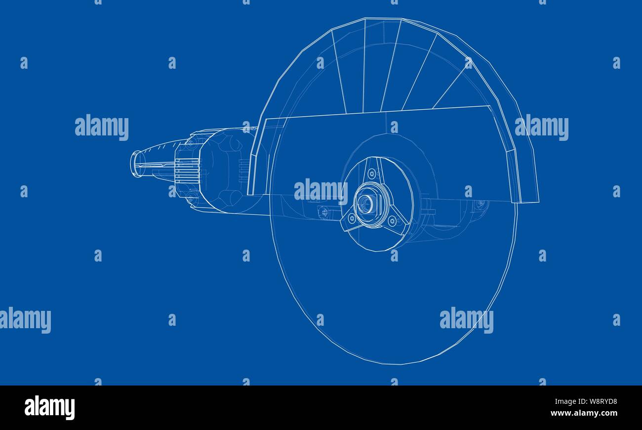 Outline electric angle grinder. Vector Stock Vector Image & Art - Alamy