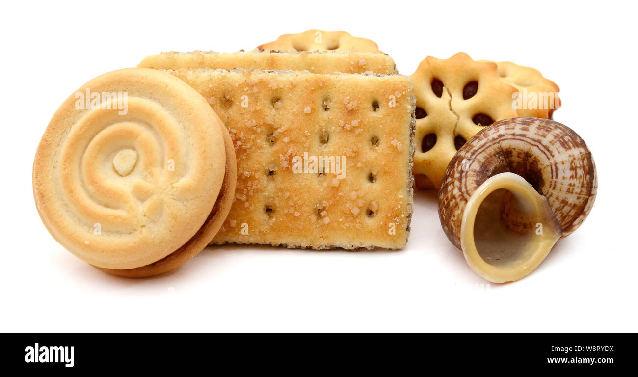 Jam ring biscuits isolated on white background Stock Photo - Alamy