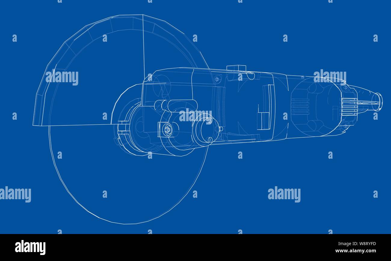 Outline electric angle grinder. Vector Stock Vector Image & Art - Alamy