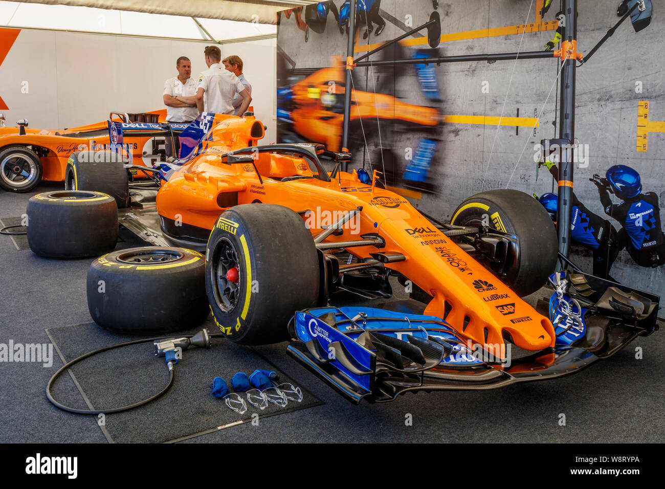 2019 McLaren-Renault MCL34 Formula 1 single-seater in the paddock ...