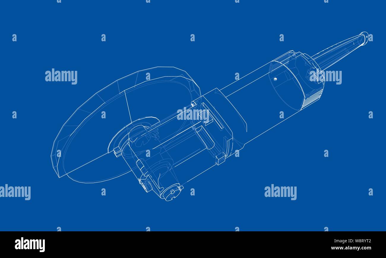 Outline electric angle grinder. Vector Stock Vector Image & Art - Alamy
