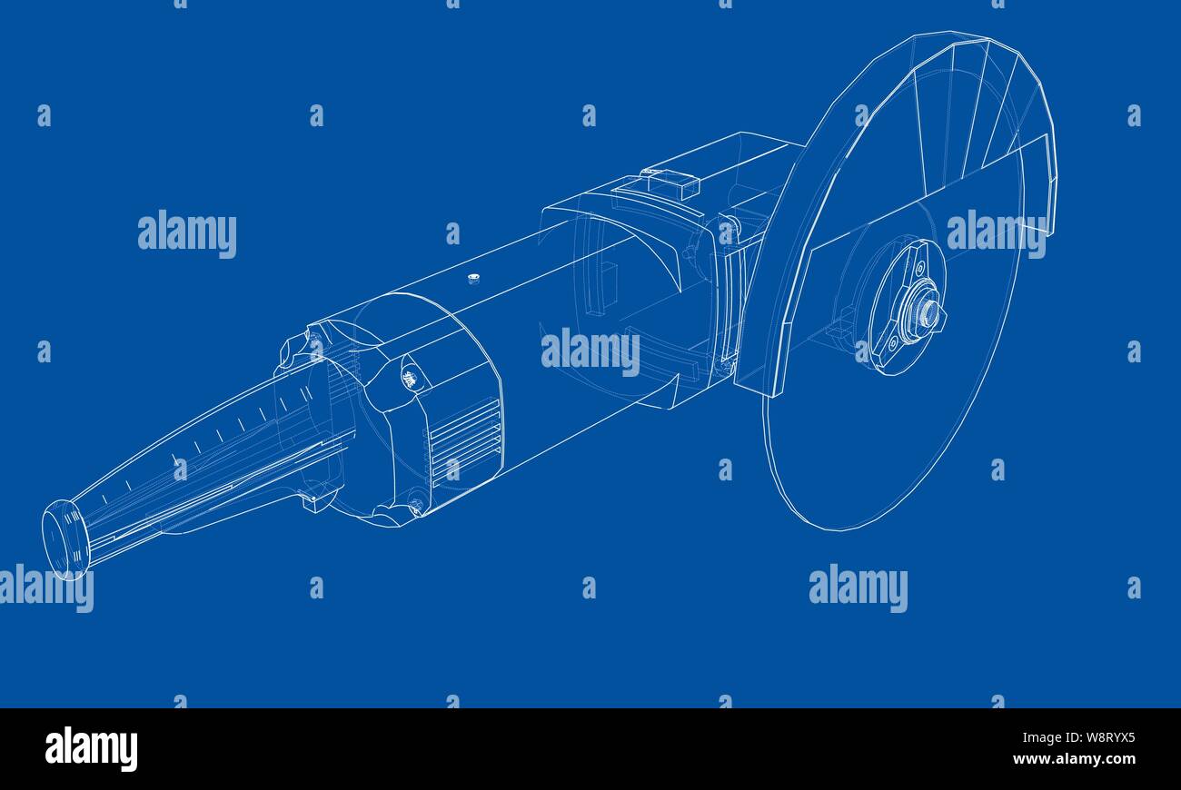 Outline electric angle grinder. Vector Stock Vector Image & Art - Alamy