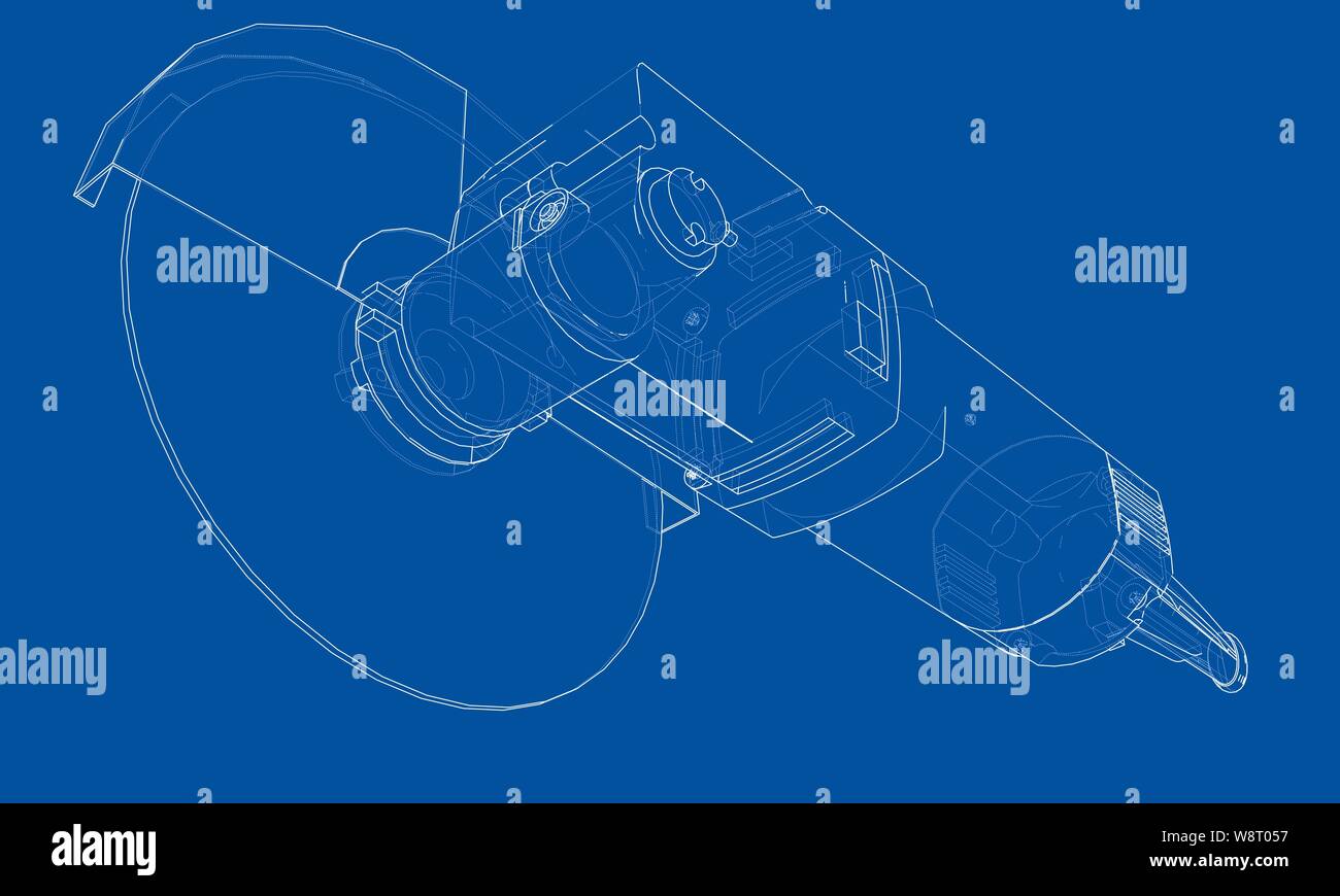 Outline electric angle grinder. Vector Stock Vector Image & Art - Alamy