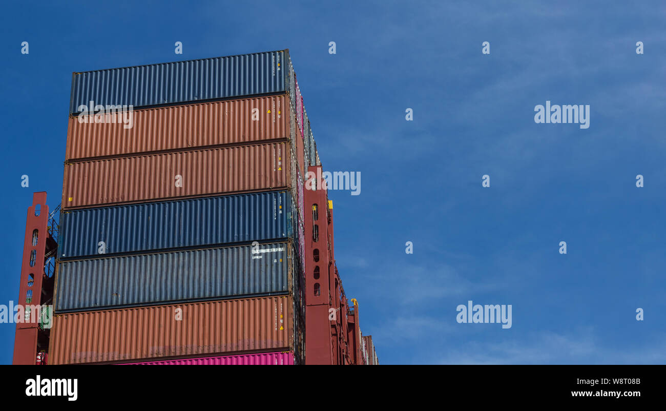 Container at the container terminal Export Free trade Economy Container ...