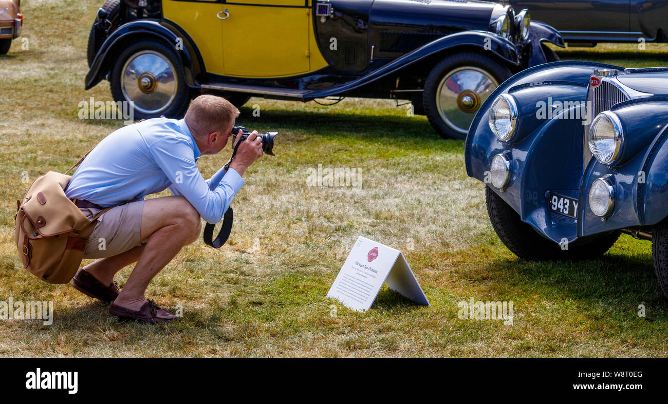 Photographer taking an image of the 1936 Bugatti Type 57S Atlantic in ...