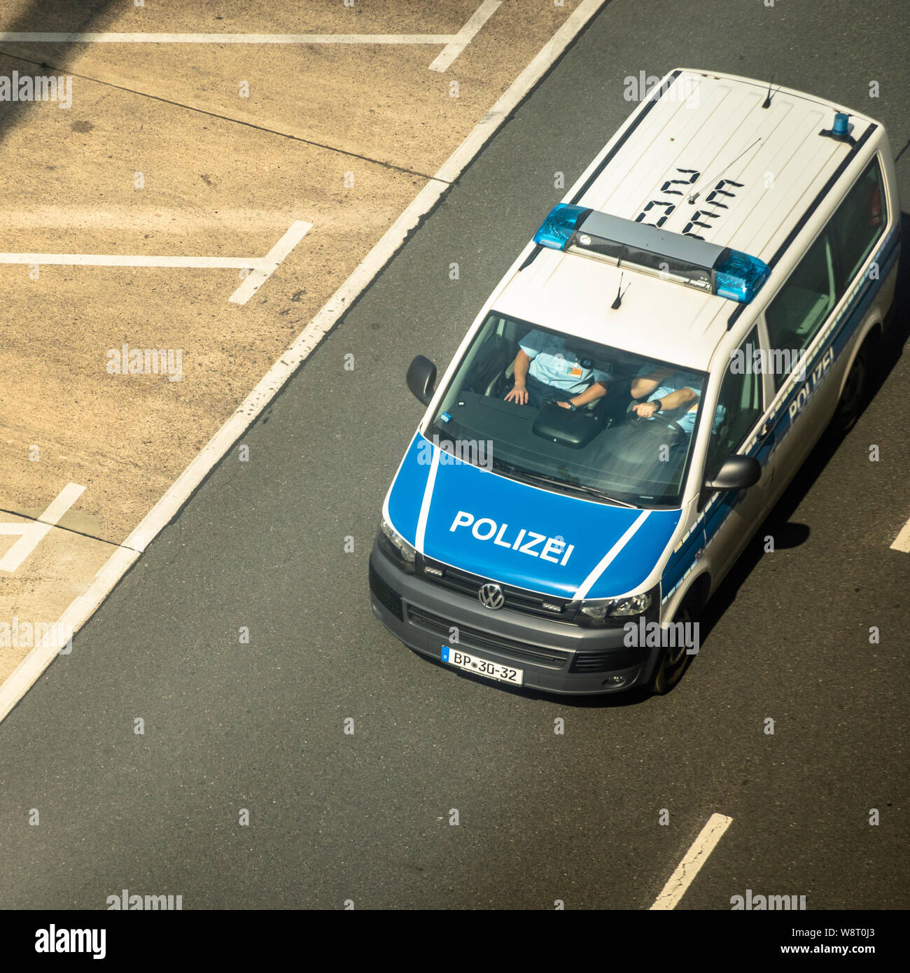 Hannover, Germany, July 17., 2019: View from above of a VW bus of the ...