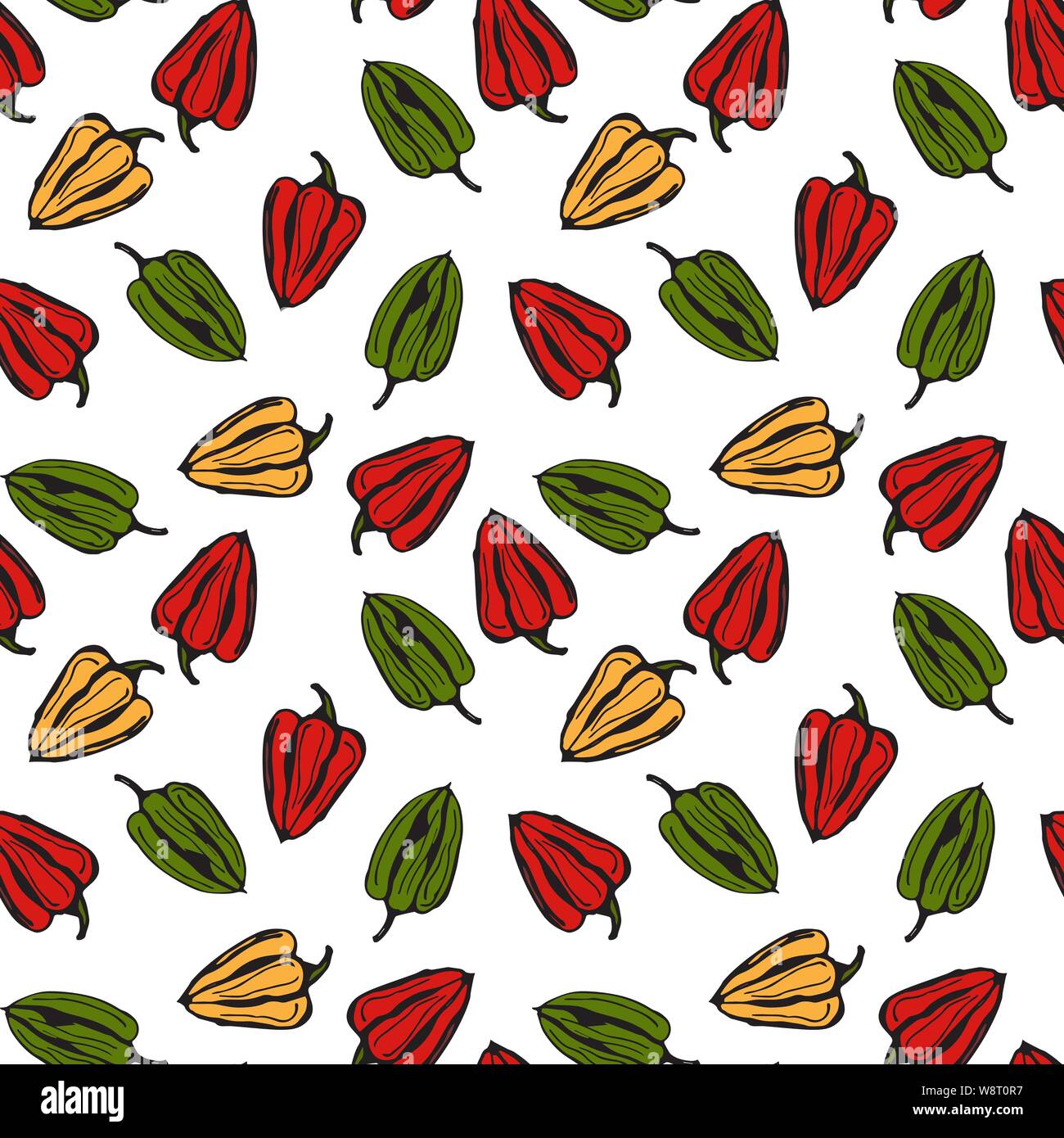 Garlic paprika pepper on Stock Vector Images - Alamy