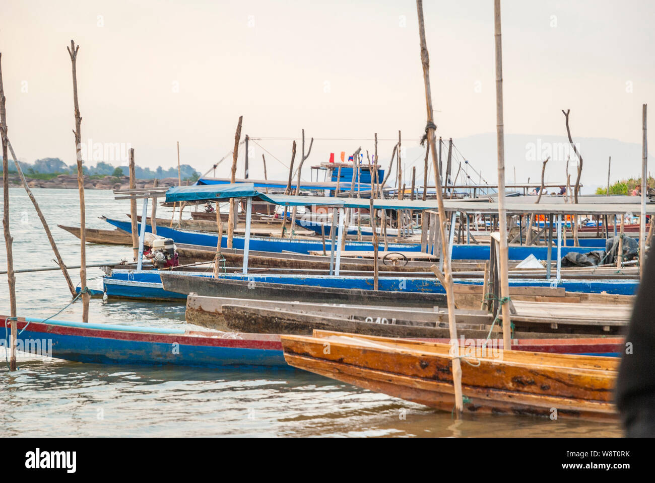 Champassak east terminal, local port on Mekong river Stock Photo - Alamy