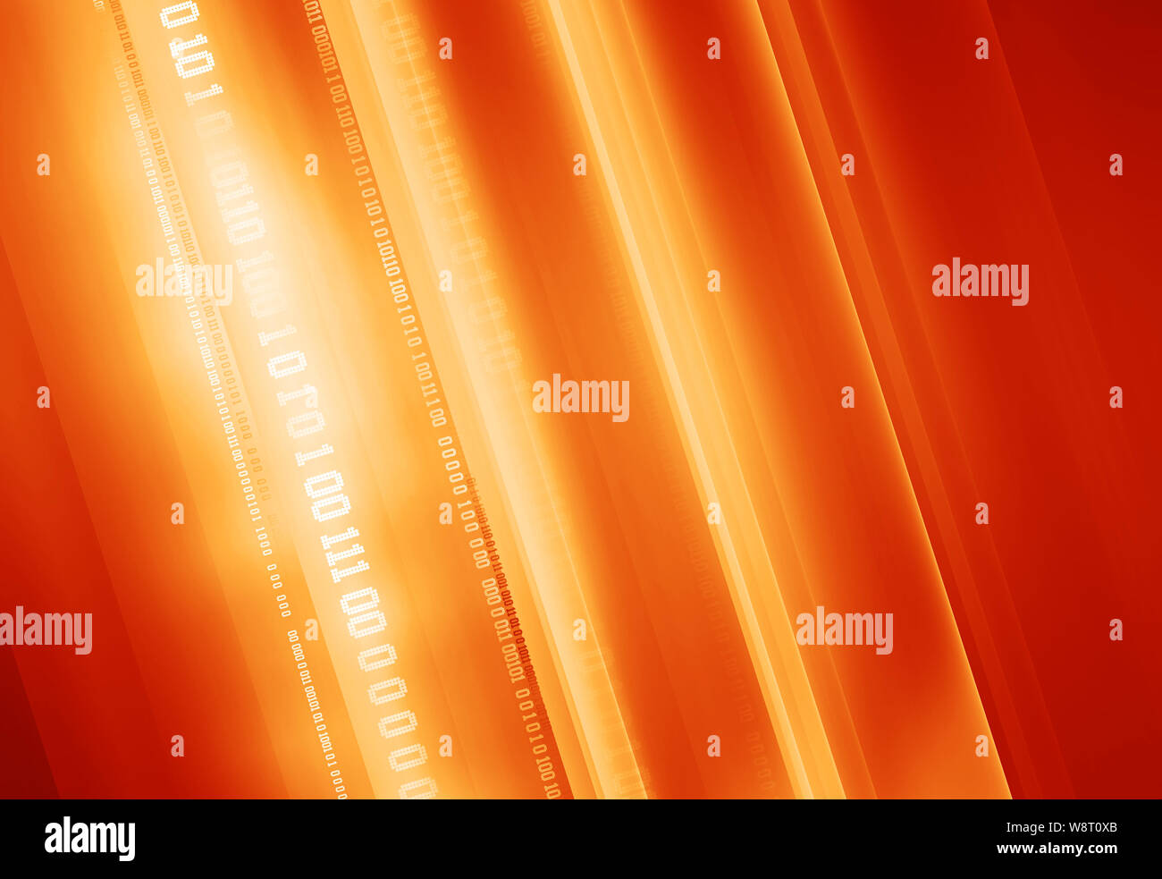 Graphical digital abstract binary codes red theme background Stock ...