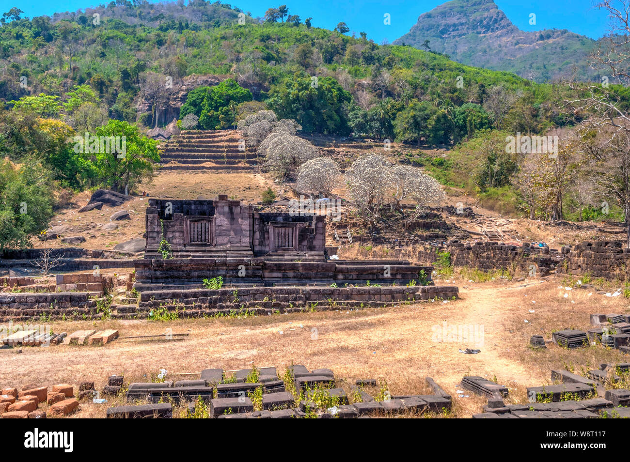 Wat Phou temple in Southern Laos Stock Photo - Alamy