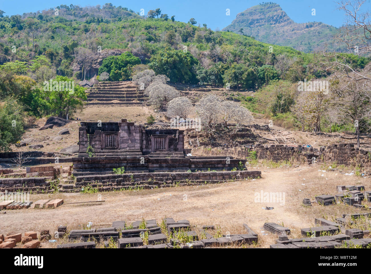 Wat Phou temple in Southern Laos Stock Photo - Alamy