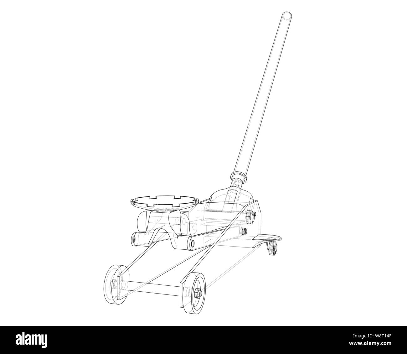 Outline Floor Car Jack. Vector Stock Vector Image & Art - Alamy