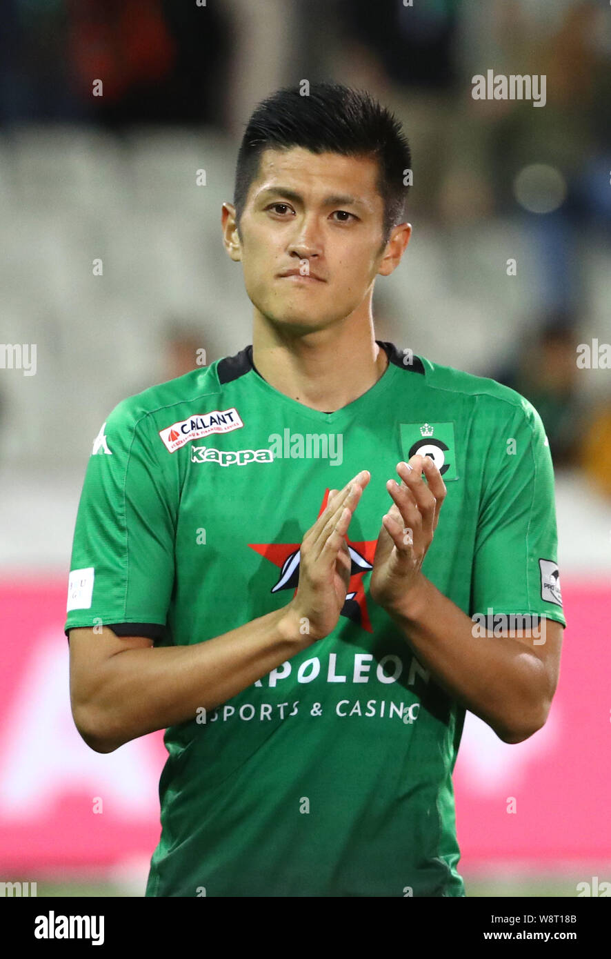 BRUGGE, BELGIUM - AUGUST 10: Naomichi Ueda of Cercle during the Jupiler Pro League match day 3 ...