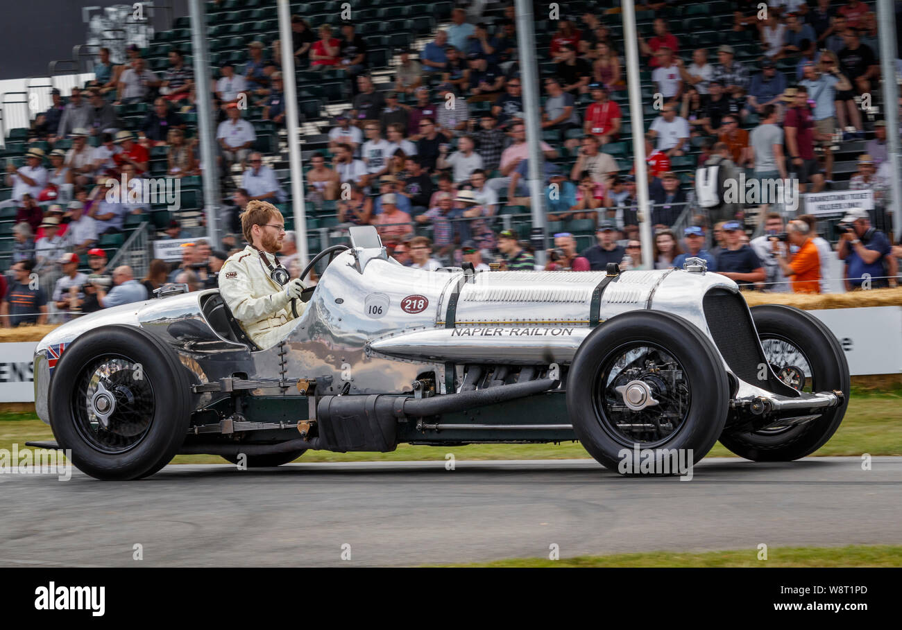 1933 Napier-Railton 24-litre Brooklands racer with driver Allan Winn at ...