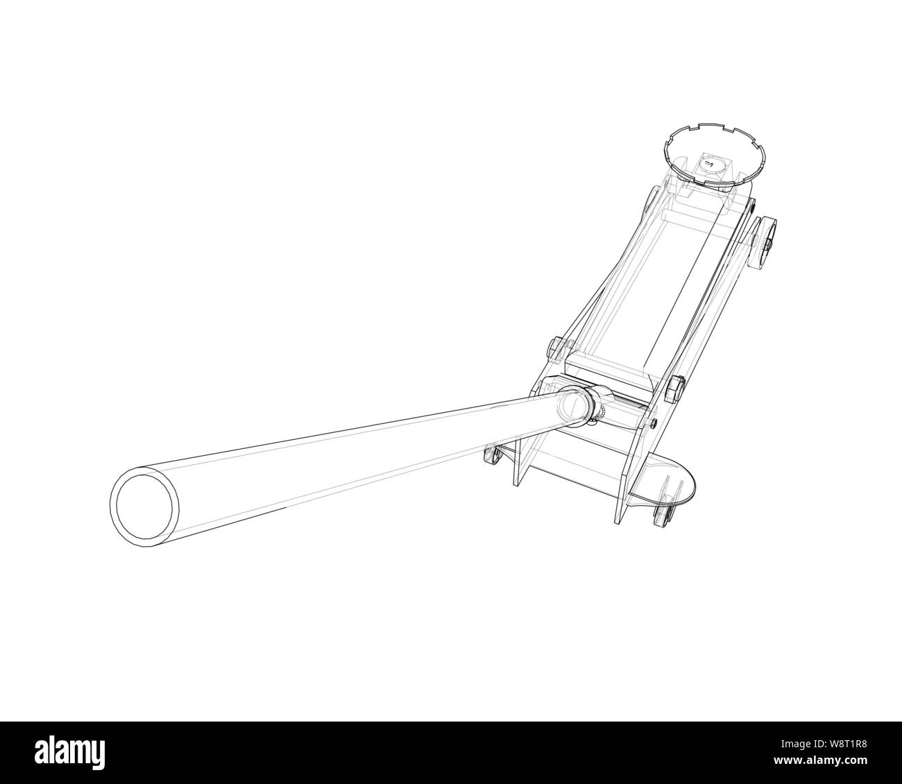 Outline Floor Car Jack. Vector Stock Vector Image & Art - Alamy