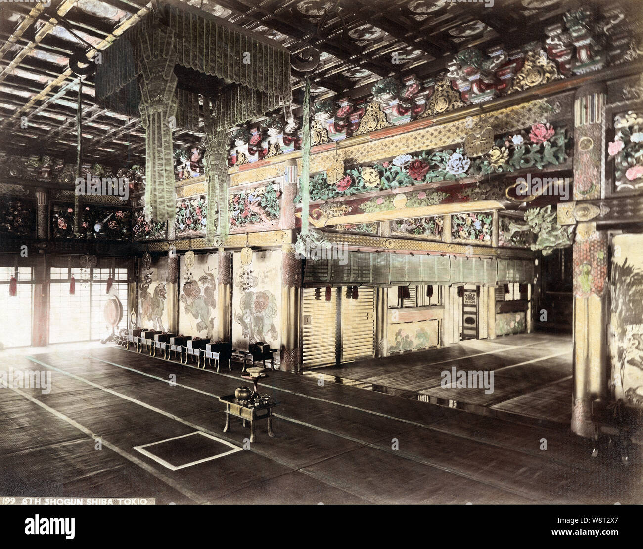 [ 1890s Japan - Interior of Zojoji Buddhist Temple, Tokyo ] — The ...