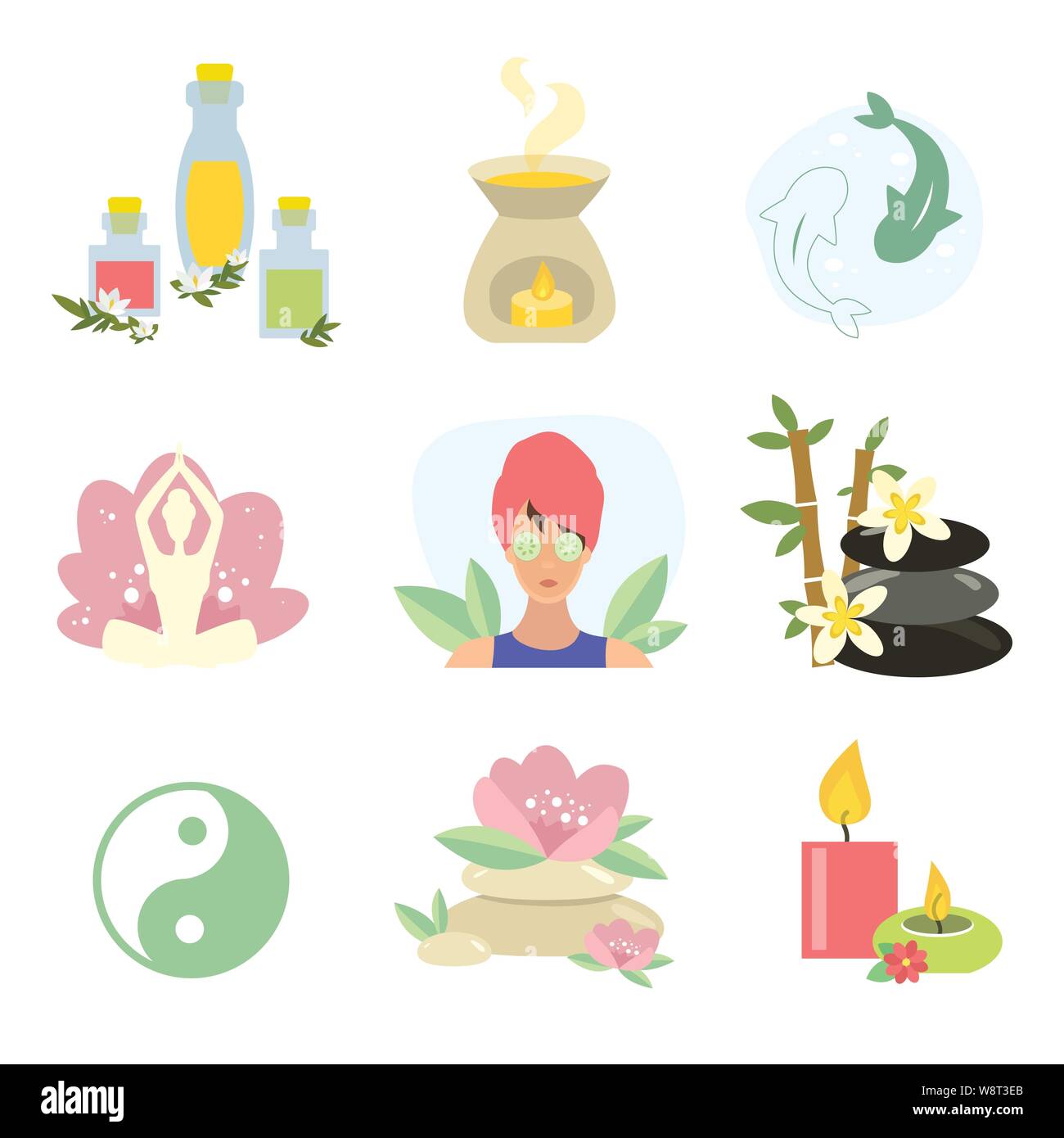Essential oils candle Stock Vector Images - Alamy