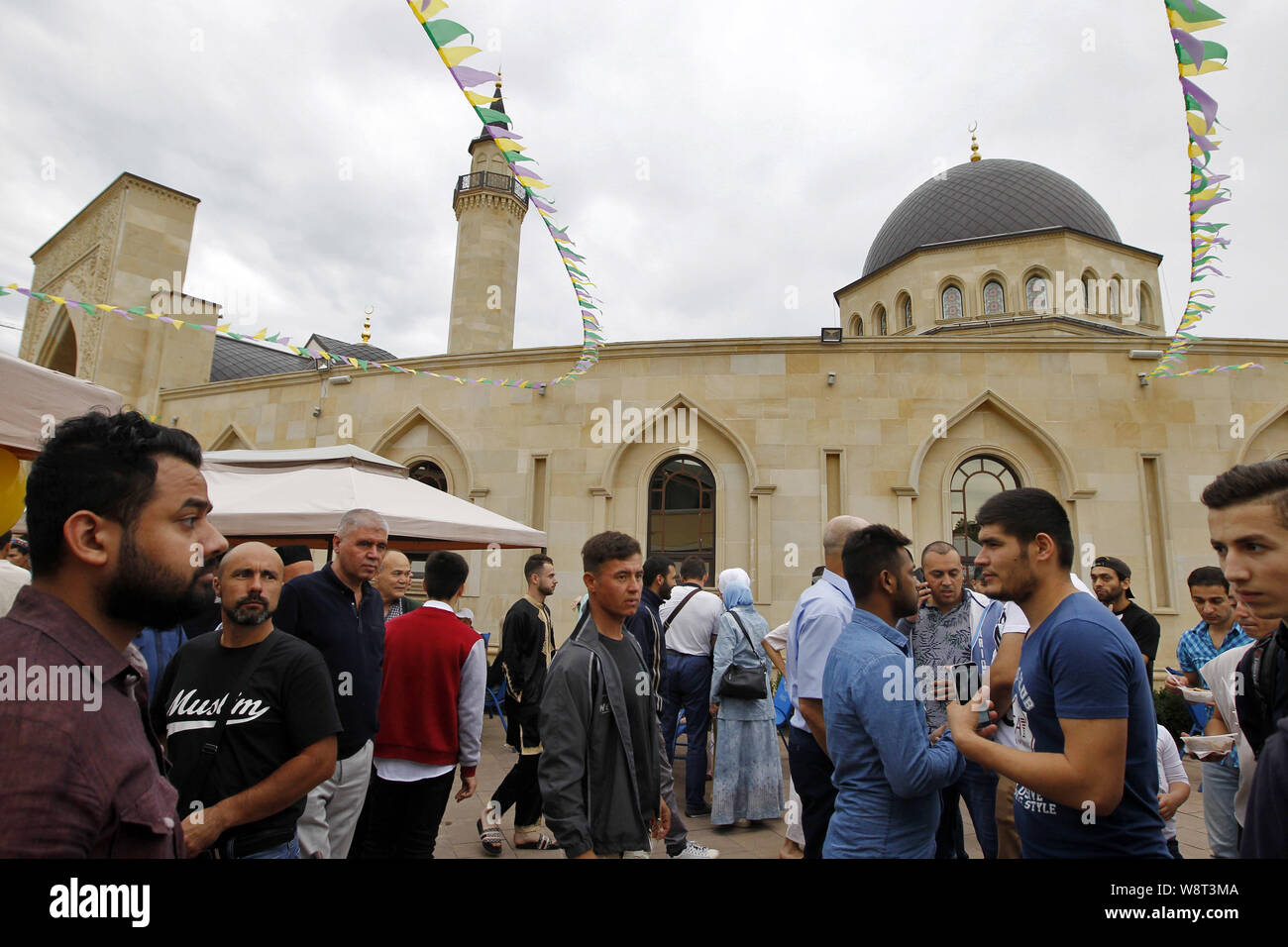 Kiev, Ukraine. 11th Aug, 2019. Muslims attend the Eid al-Adha ...