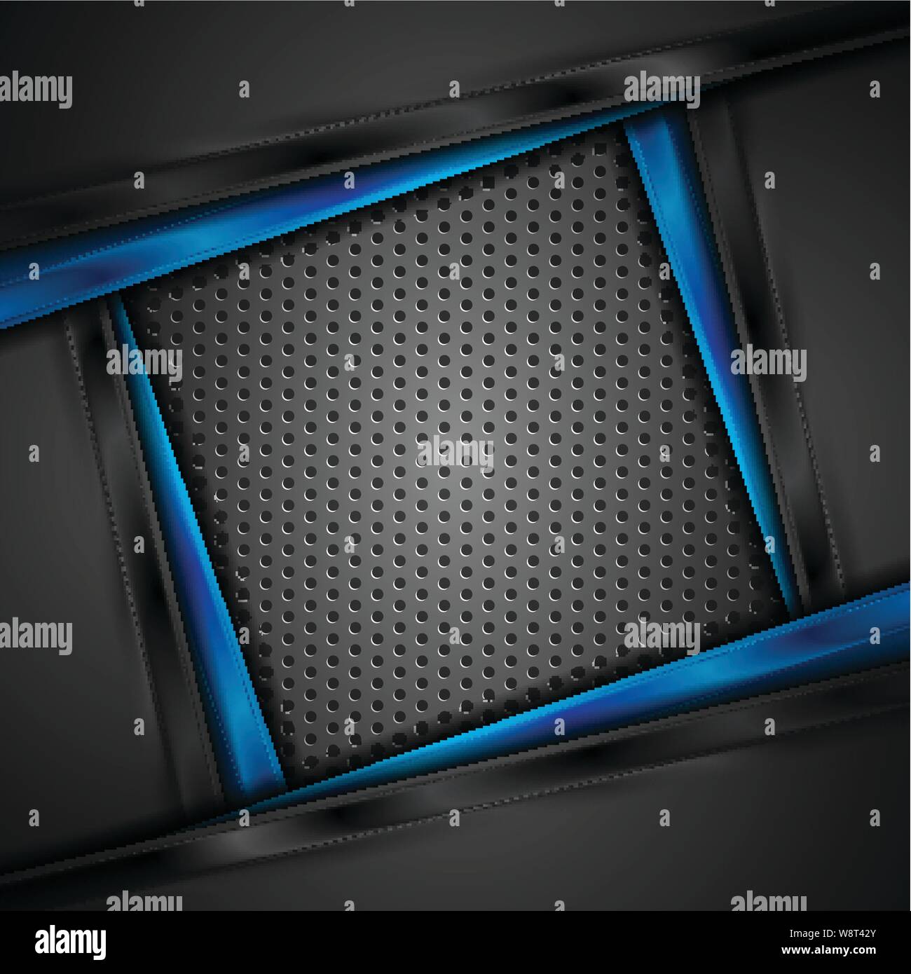 Abstract dark corporate blue and black technology background. Vector ...