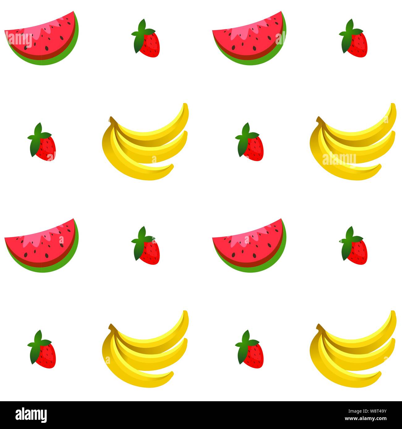 Summer fruits dessert Stock Vector Images - Alamy