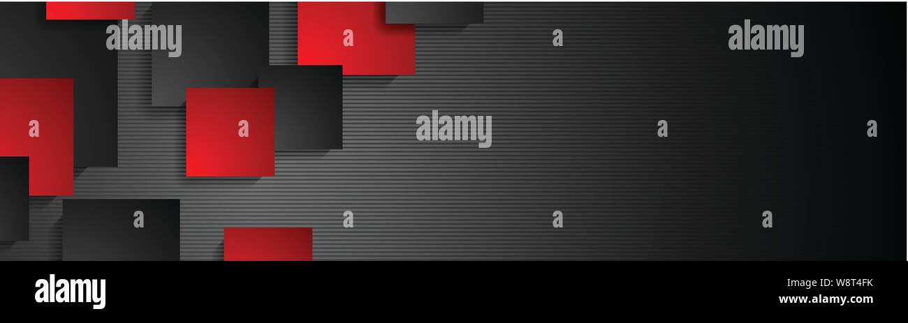 Dark abstract geometric banner design. Technology vector web header ...