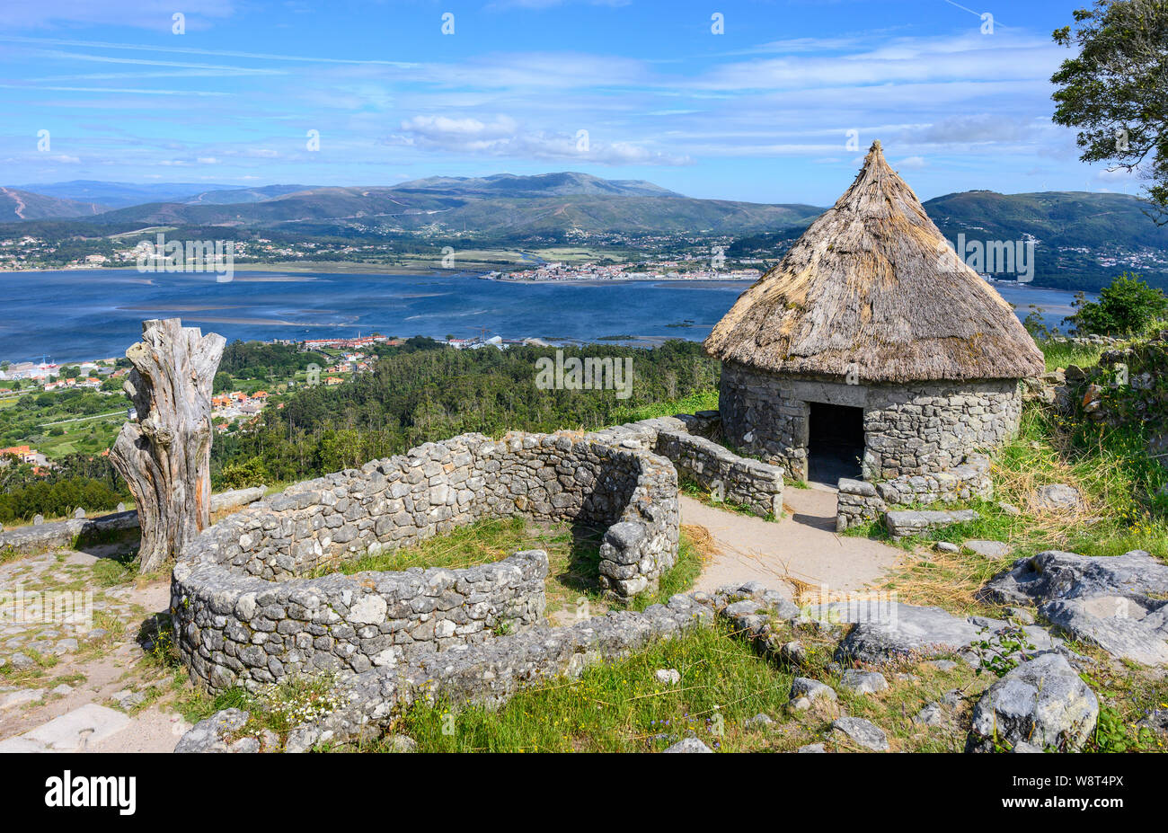 The Celtic castro or village of Monte Santa Tecla/Santa Trega with the ...