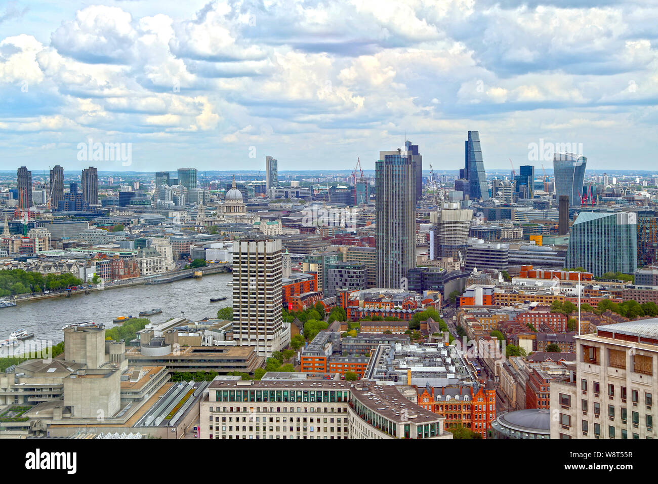 London, Great Britain -May 22, 2016: London cityscape with modern ...
