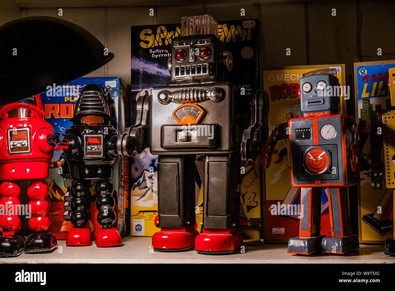 vintage robot toys Stock Photo - Alamy