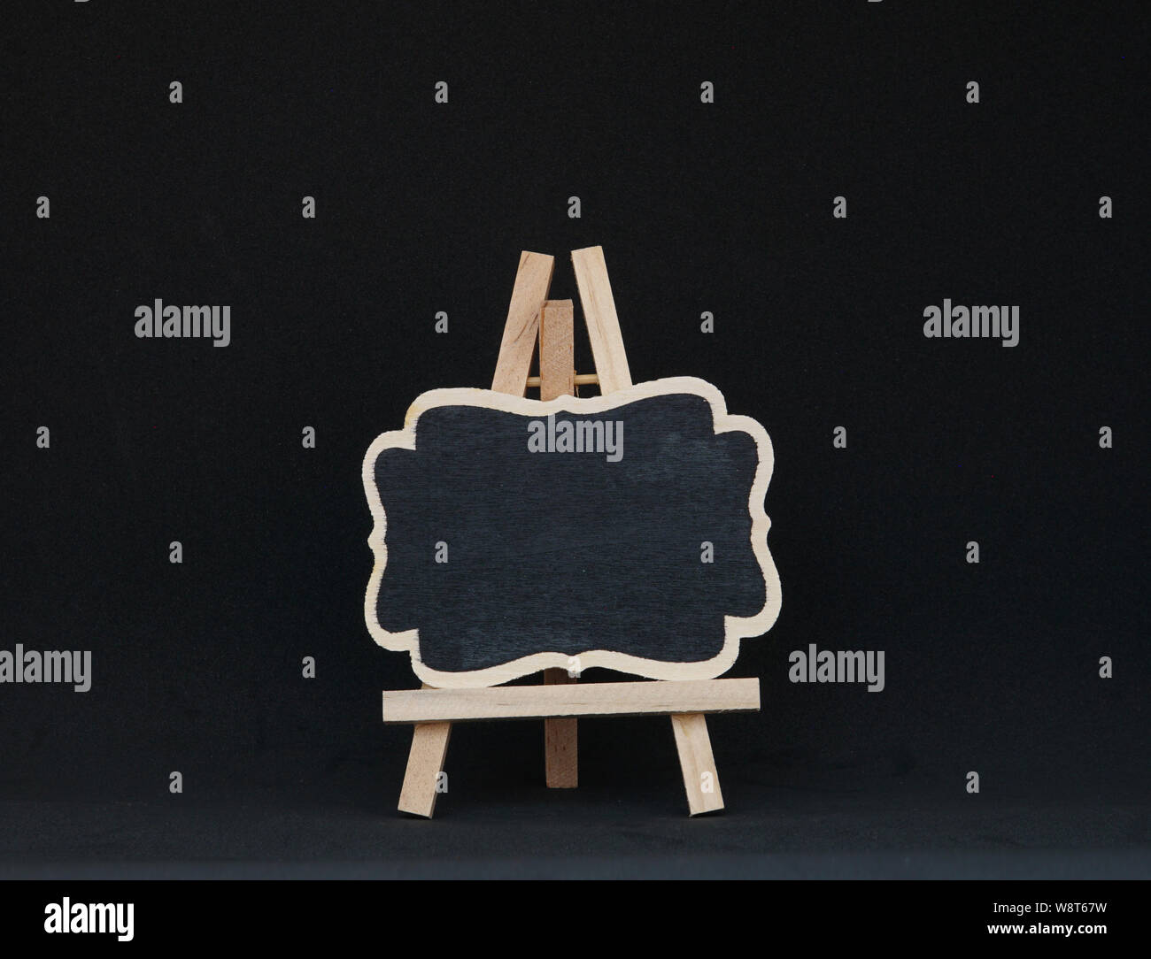 Black Board on Easel Front View Stock Photo - Alamy