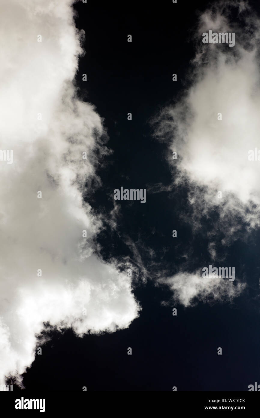 Black sky with white clouds dark mood space art in fifty megapixels ...