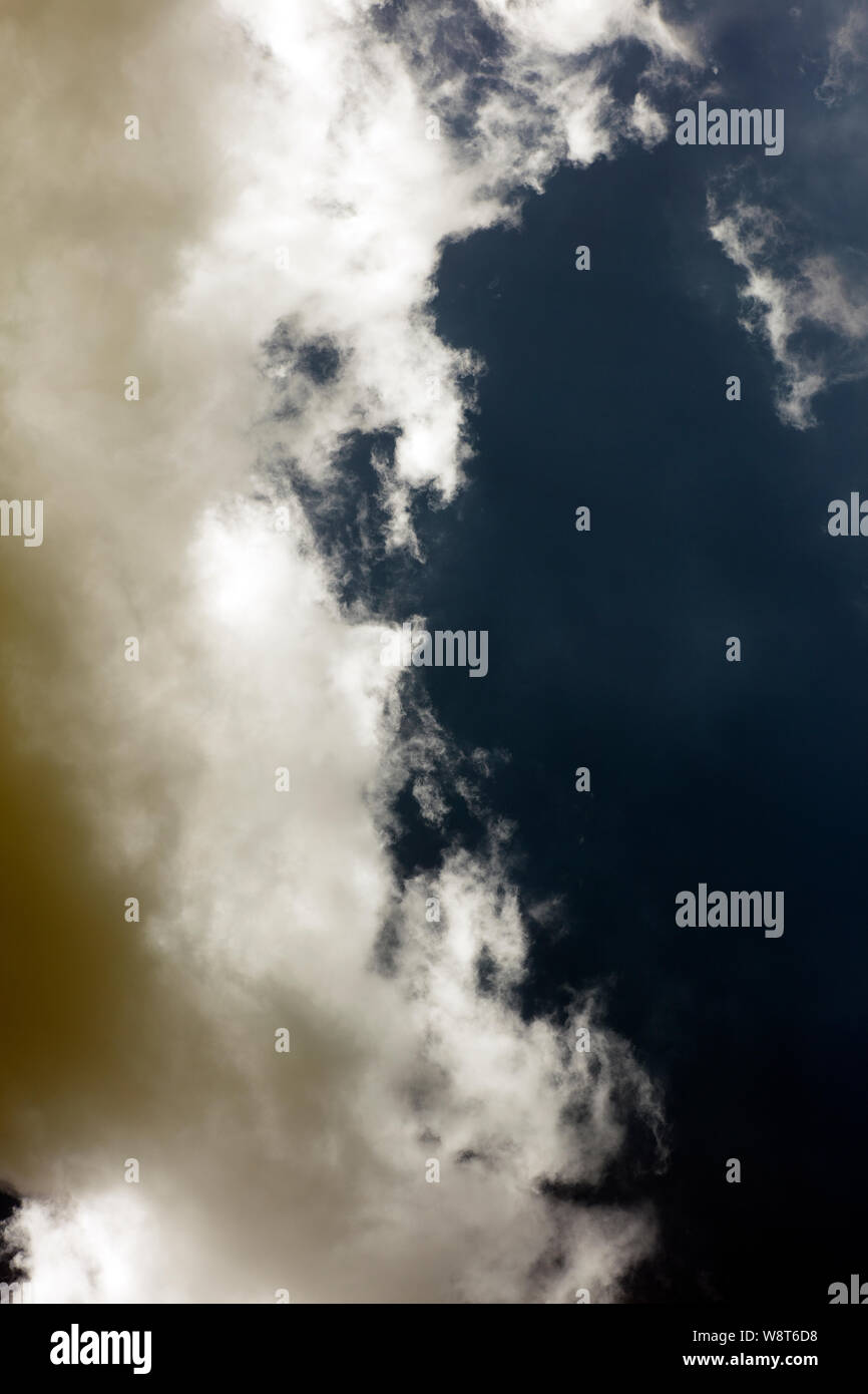 Black sky with white clouds dark mood space art in fifty megapixels ...