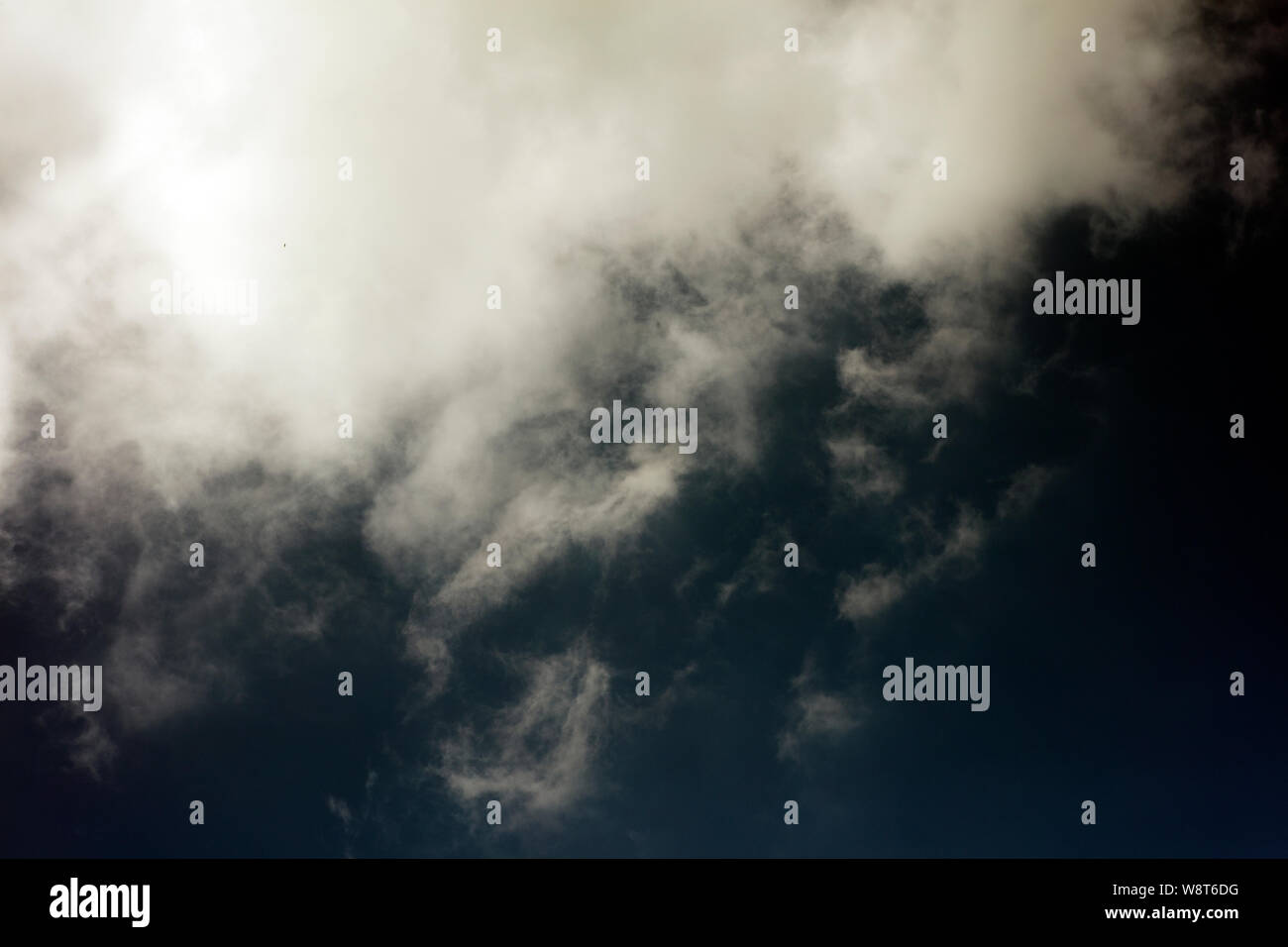 Black sky with white clouds dark mood space art in fifty megapixels ...