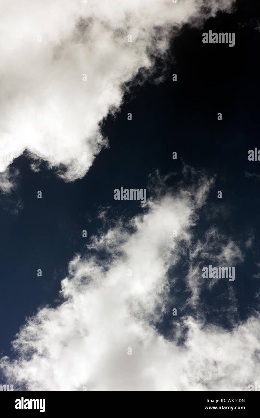 Black sky with white clouds dark mood space art in fifty megapixels ...