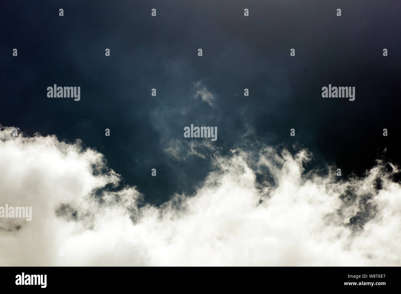 Black sky with white clouds dark mood space art in fifty megapixels ...