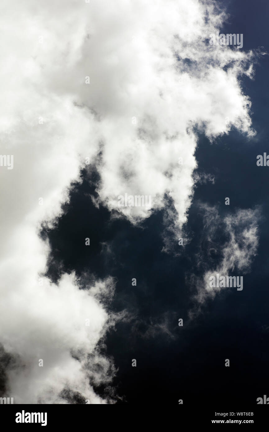 Black sky with white clouds dark mood space art in fifty megapixels ...