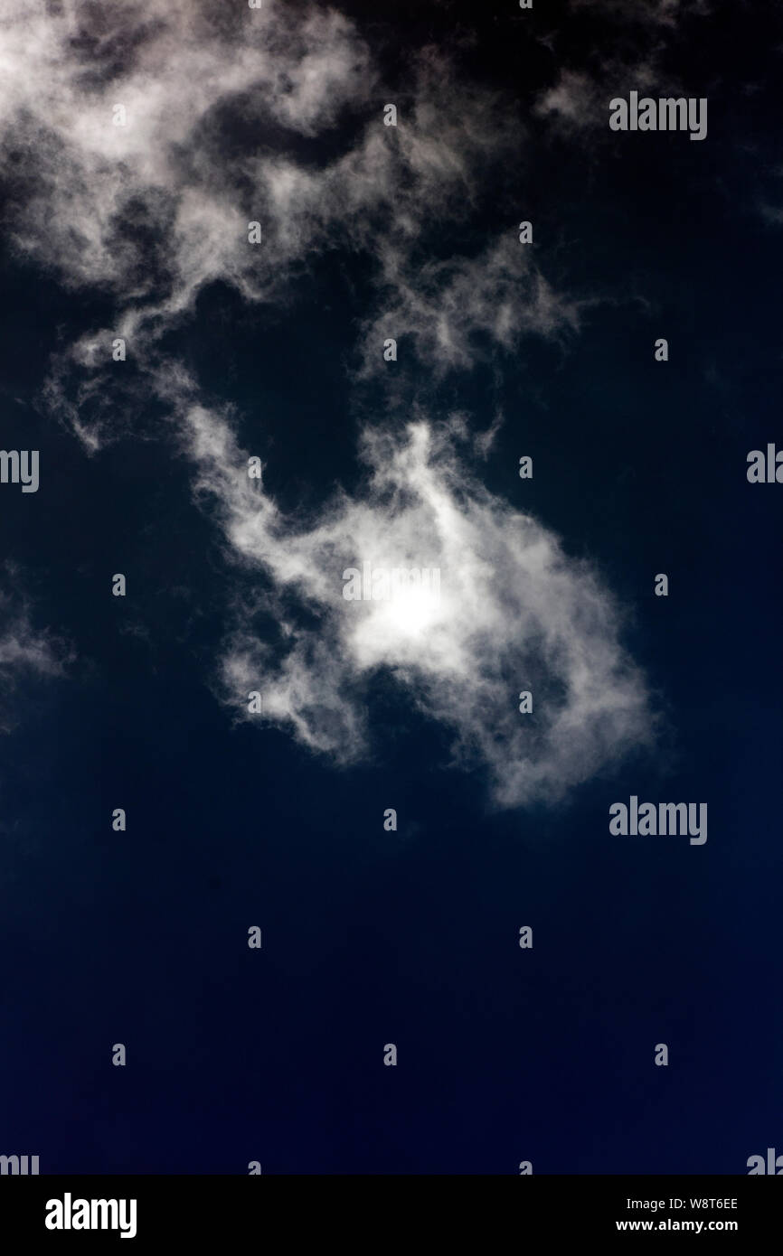 Black sky with white clouds dark mood space art in fifty megapixels ...