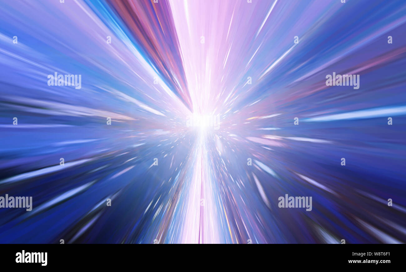 Flying Through Wormhole Tunnel Or Abstract Energy Vortex. Singularity ...
