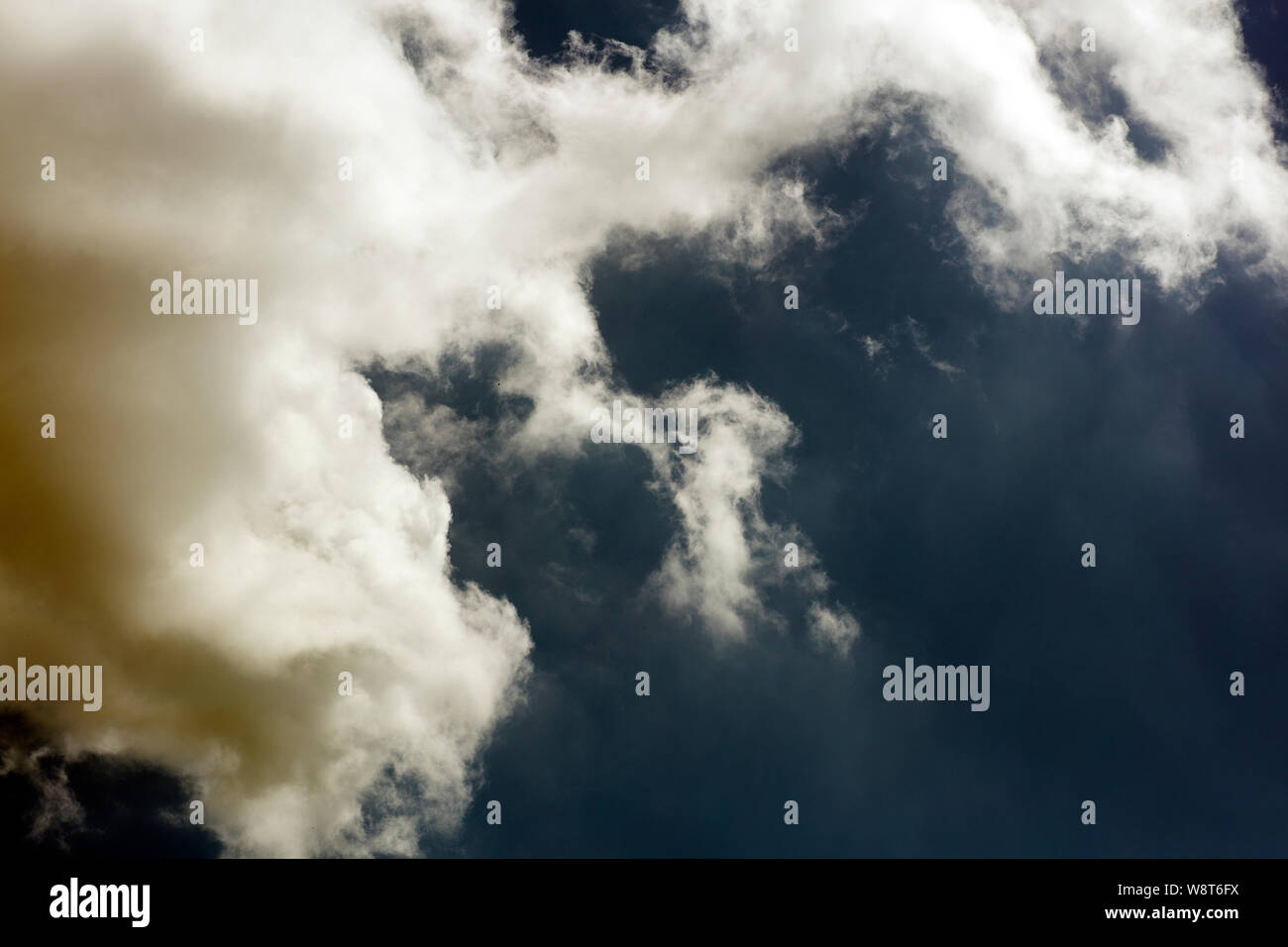 Black sky with white clouds dark mood space art in fifty megapixels ...