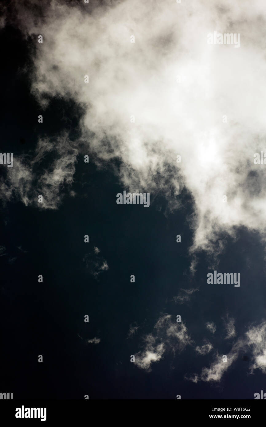 Black sky with white clouds dark mood space art in fifty megapixels ...