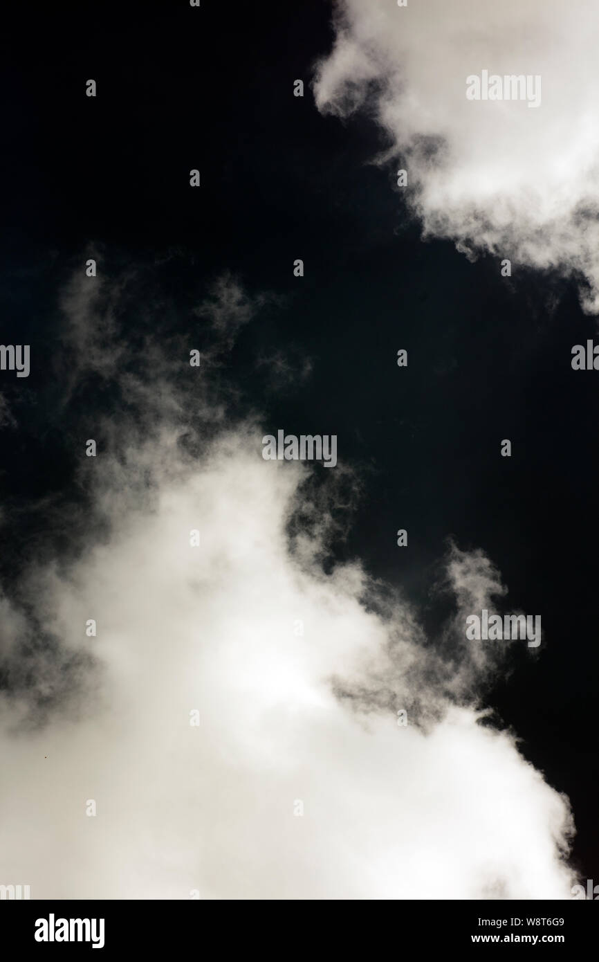 Black sky with white clouds dark mood space art in fifty megapixels ...